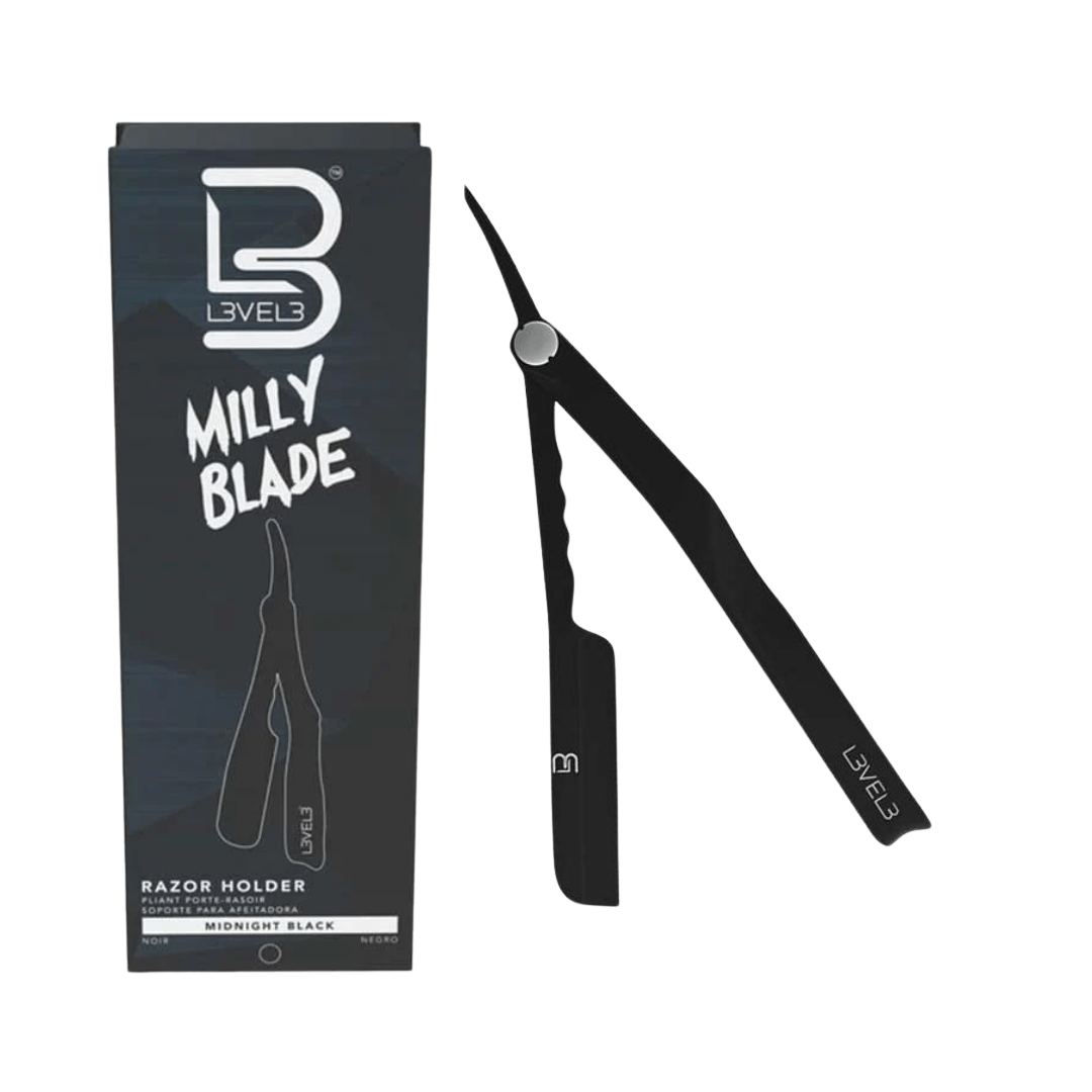 PORTANAVAJA LEVEL 3 MILLY BLADE NEGRO – El Templo Del Barbero